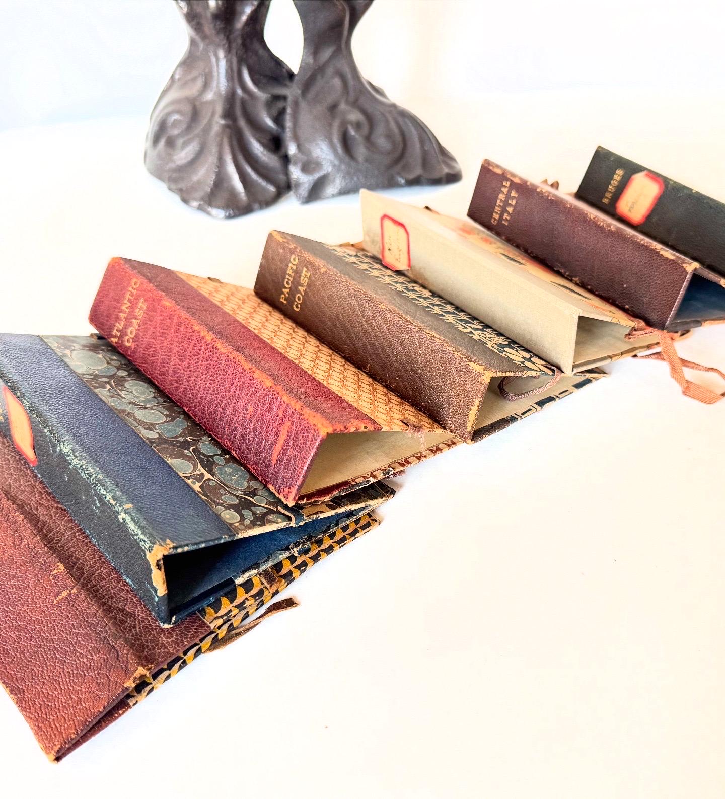 Vintage Antique Small Hard Paper and Leather Binders. - Etsy