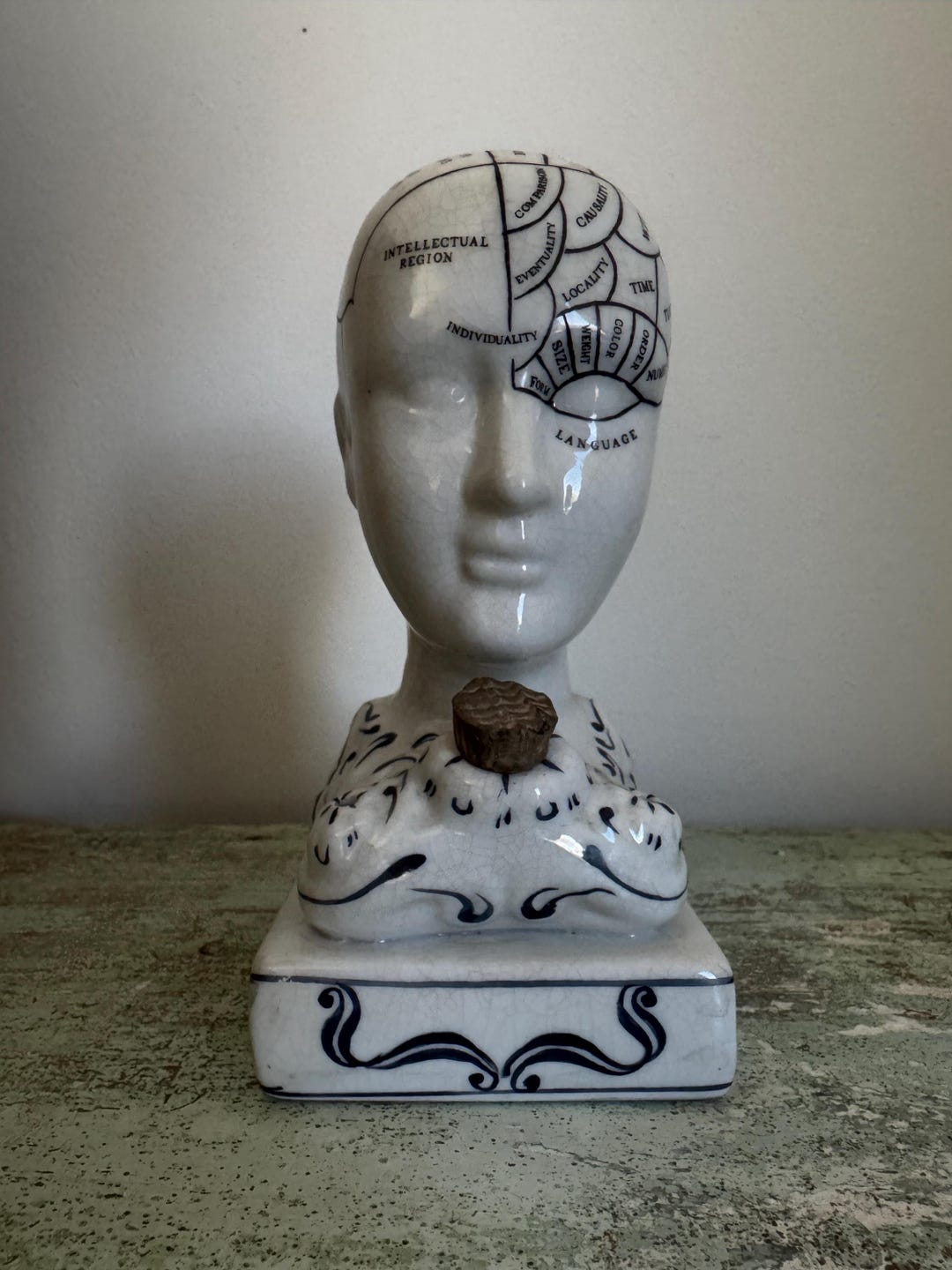 Phrenology Bust Psychology Ceramic Head Statue Vtg - Etsy