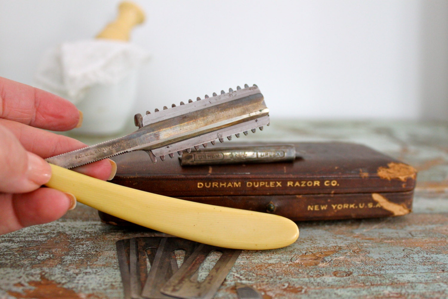 Antique Straigth Razor Set in the Box - Etsy