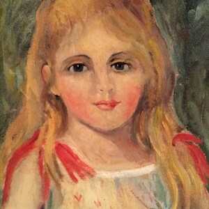 Vintage Painting - Girl's Portrait - Etsy