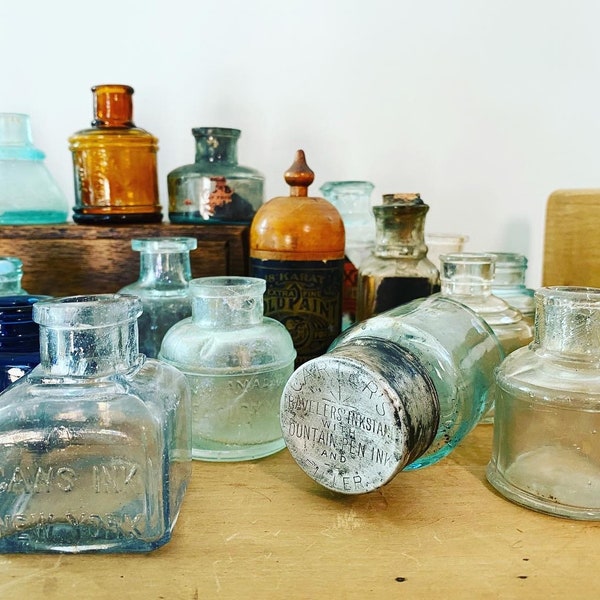 Antique Ink Bottle - Etsy