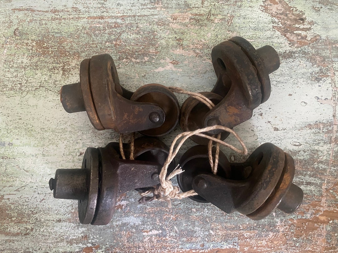 Vintage Casters - Set of 4 - Bulky and Heavy / All Metal - Etsy