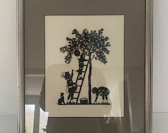 Heart Birds Silhouette Scherenschnitte Paper Cutting Style Digital ...