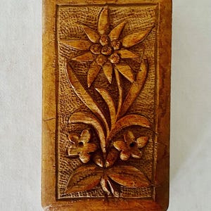 Vintage Wooden Hand Carved Stamp Box - Etsy