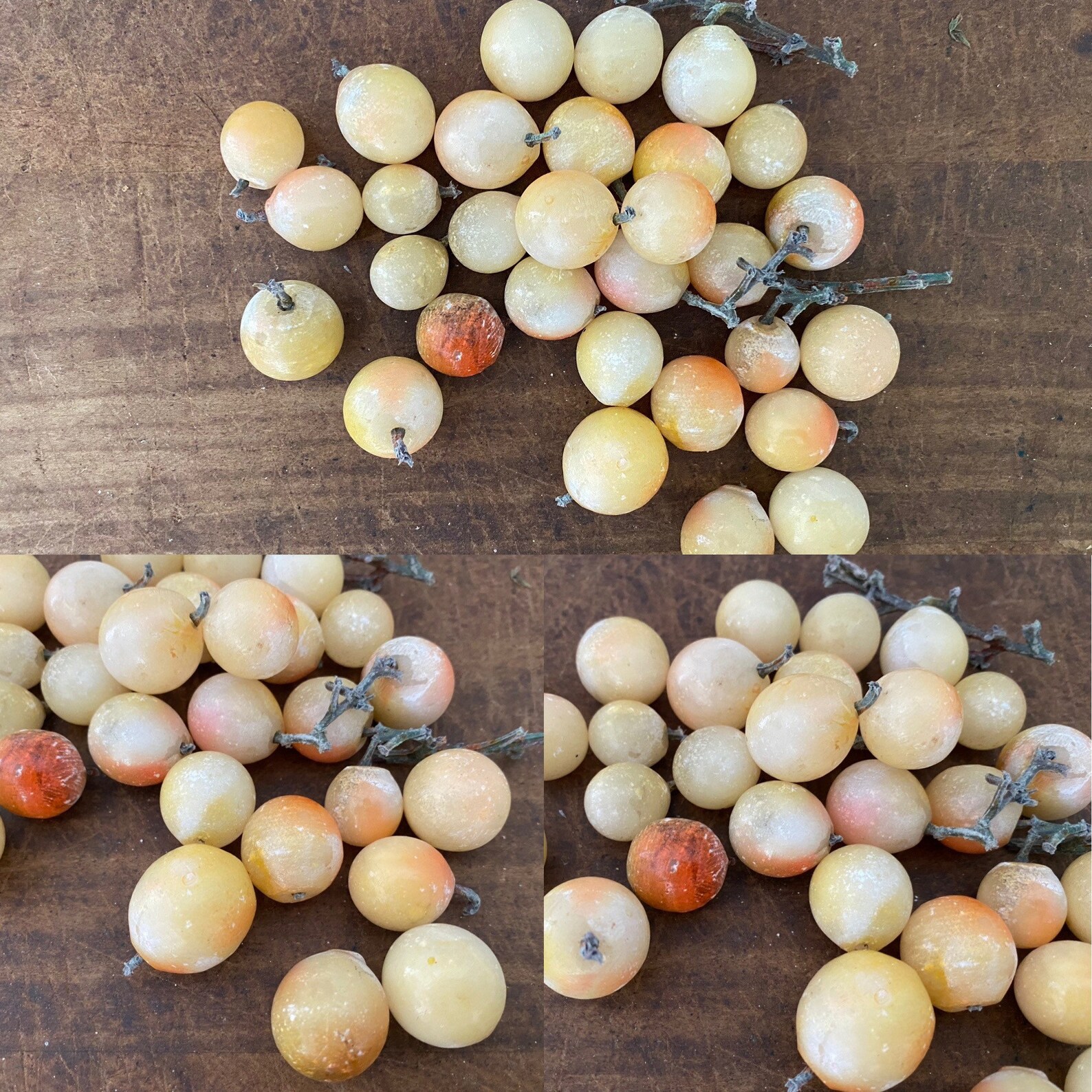 Vintage Fruit Alabaster Italian Marble Fruit - Etsy