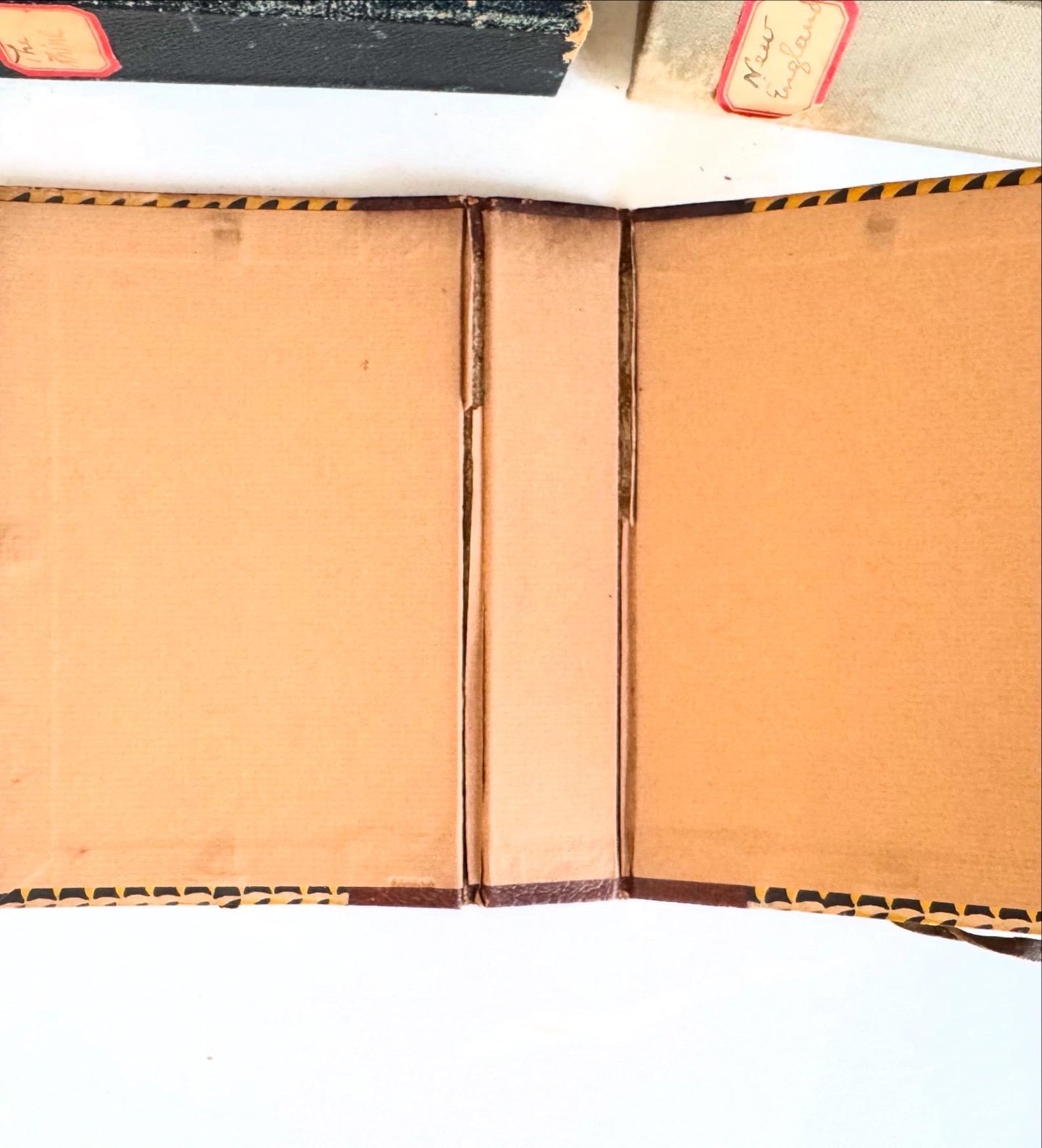 Vintage Antique Small Hard Paper and Leather Binders. - Etsy