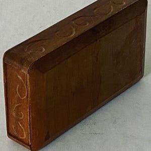 Vintage Wooden Hand Carved Stamp Box - Etsy