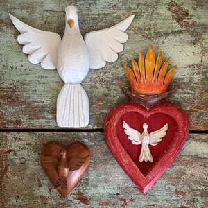 Hand Carved and Painted Sacrated Heart of Jesus / Catholic / Religious ...