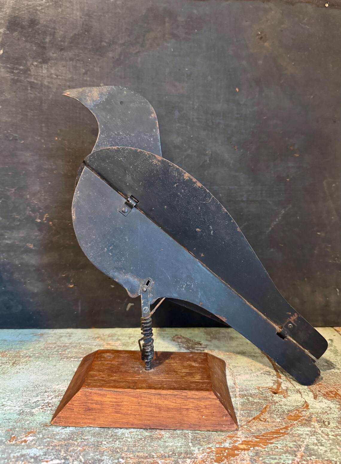 Antique Articulated Crow - Metal Crow - Crow Decoy - Etsy