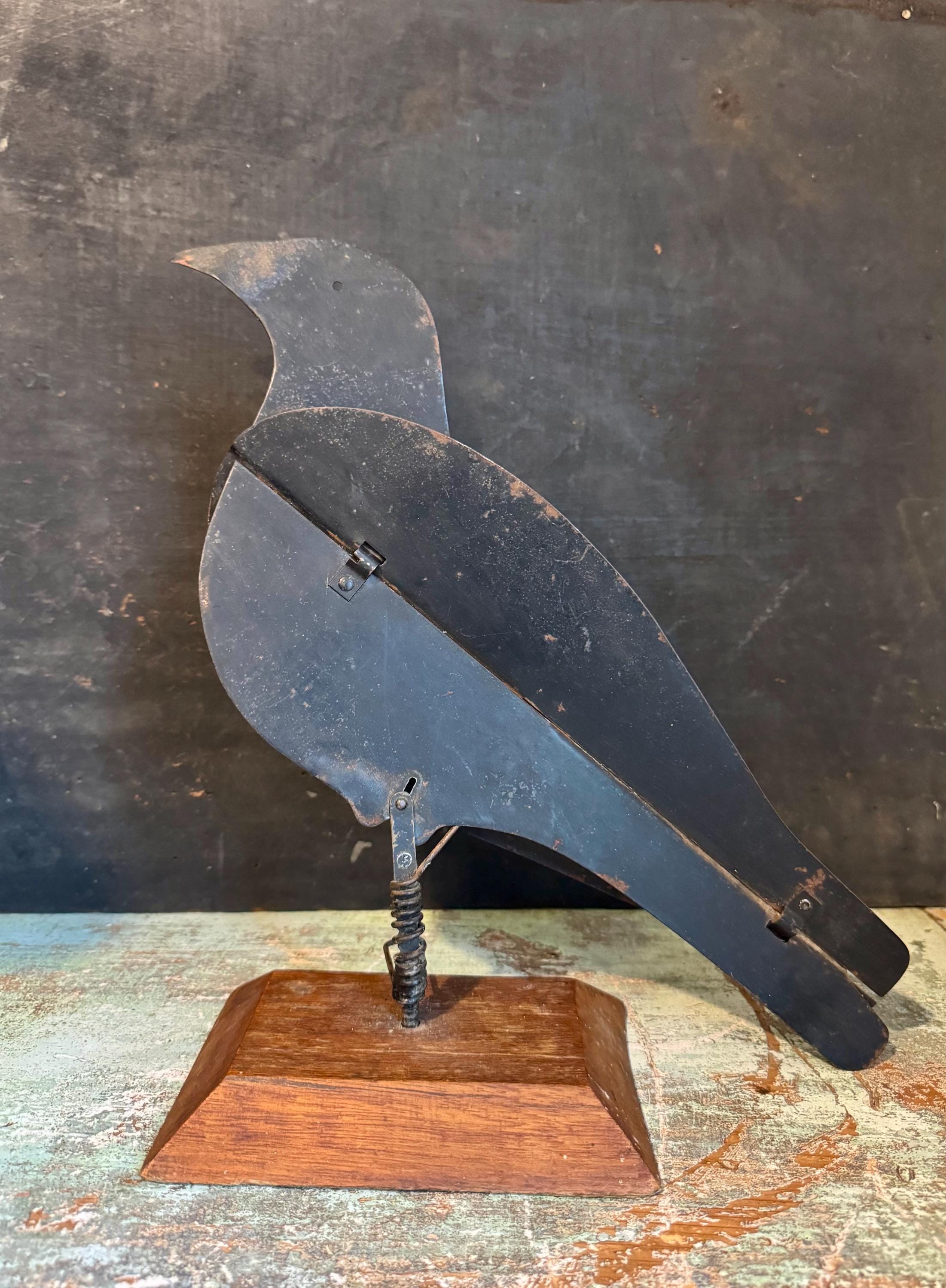 Antique Articulated Crow - Metal Crow - Crow Decoy - Etsy