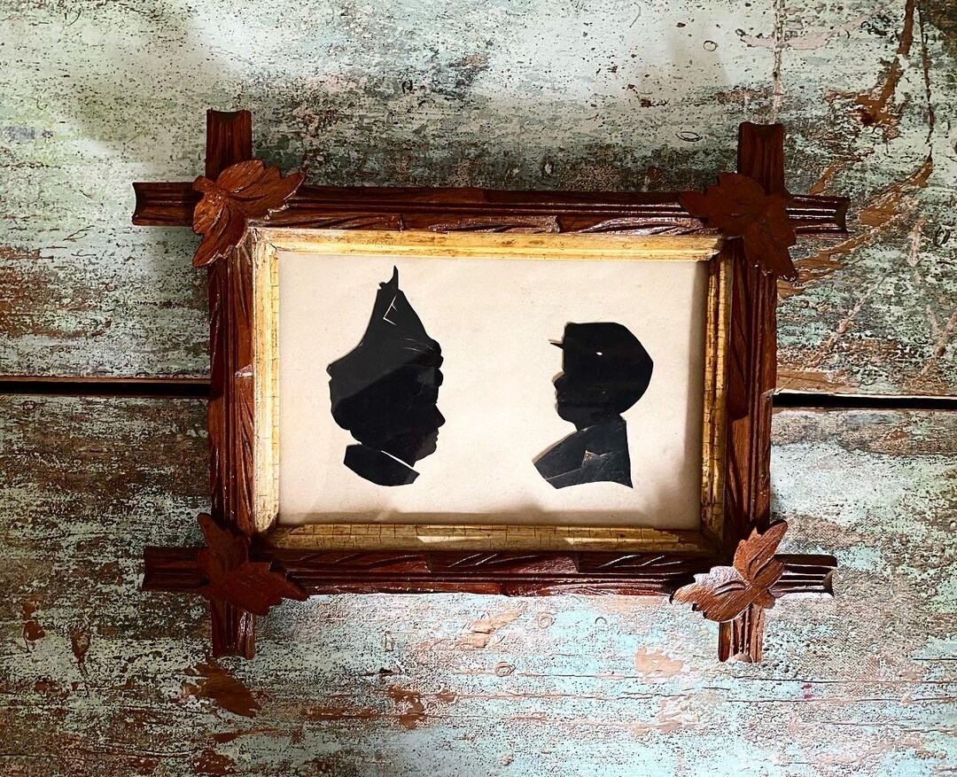 Antique Miniature Portrait / Silhouette / Hand Cut Silhouette /WWII - Etsy