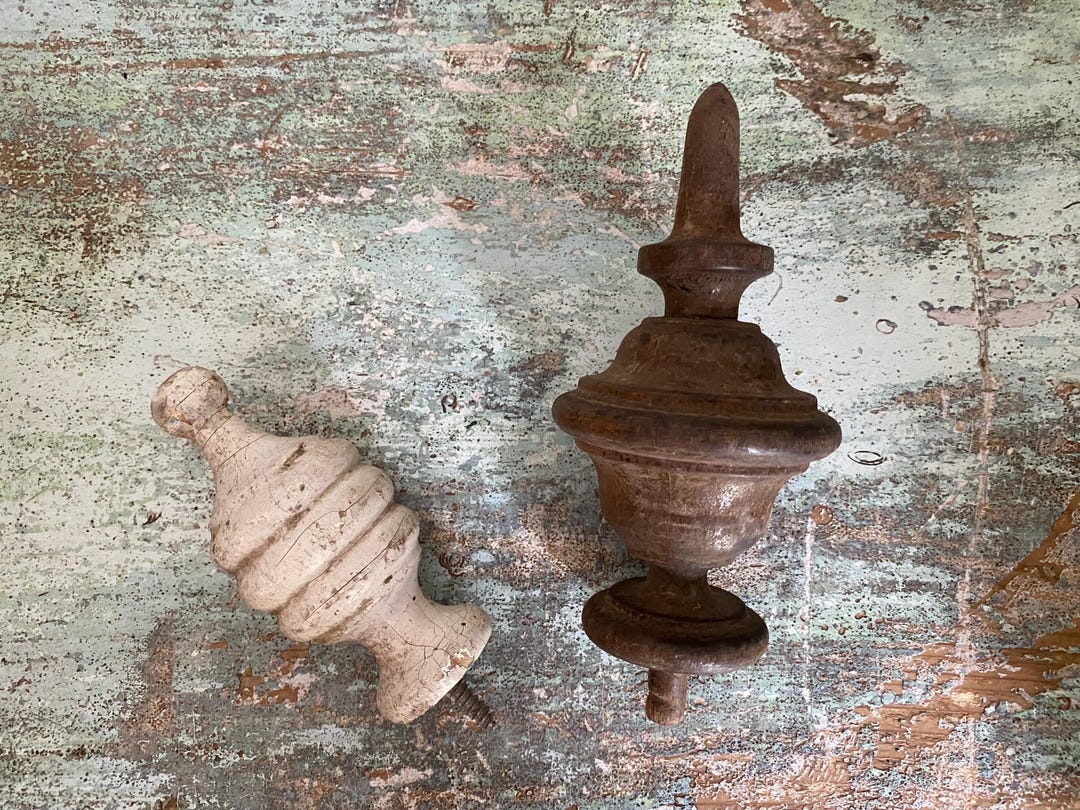 Antique Wooden Finials - Etsy