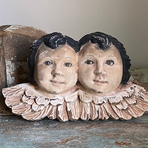 Vintage Hand Carved Cherub Face - Etsy