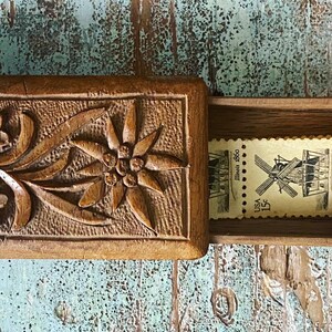 Vintage Wooden Hand Carved Stamp Box - Etsy