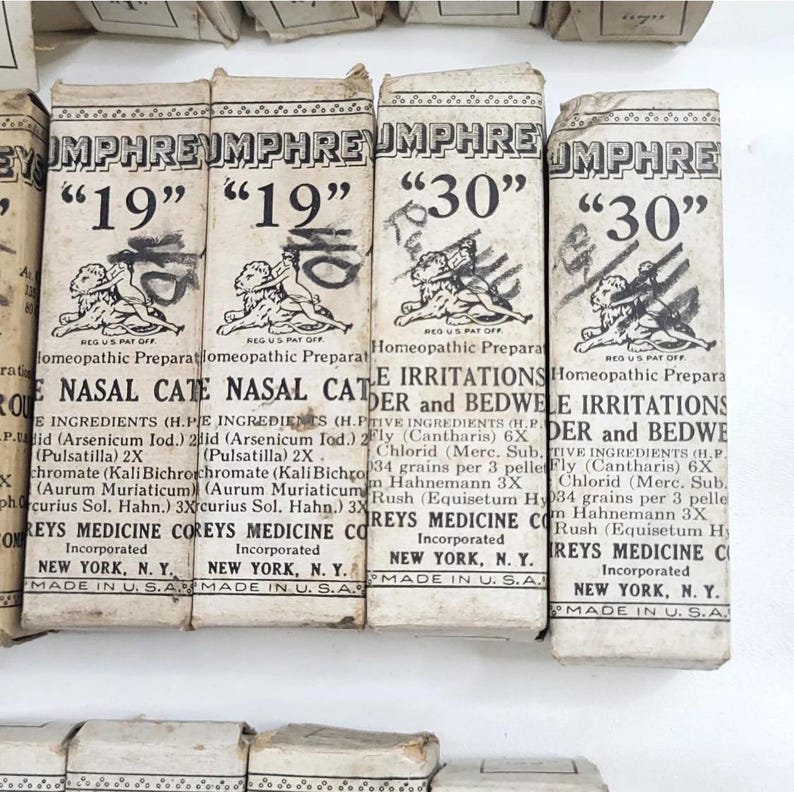 Antique Humphrey’s Apothecary Bottles With Original Label and Contents ...