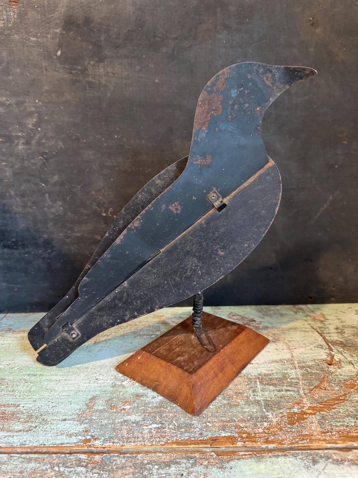 Antique Articulated Crow - Metal Crow - Crow Decoy - Etsy