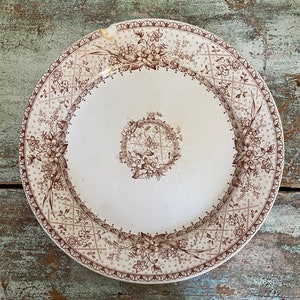 Vintage Brown Color / Transferware Dinner Plate - Etsy