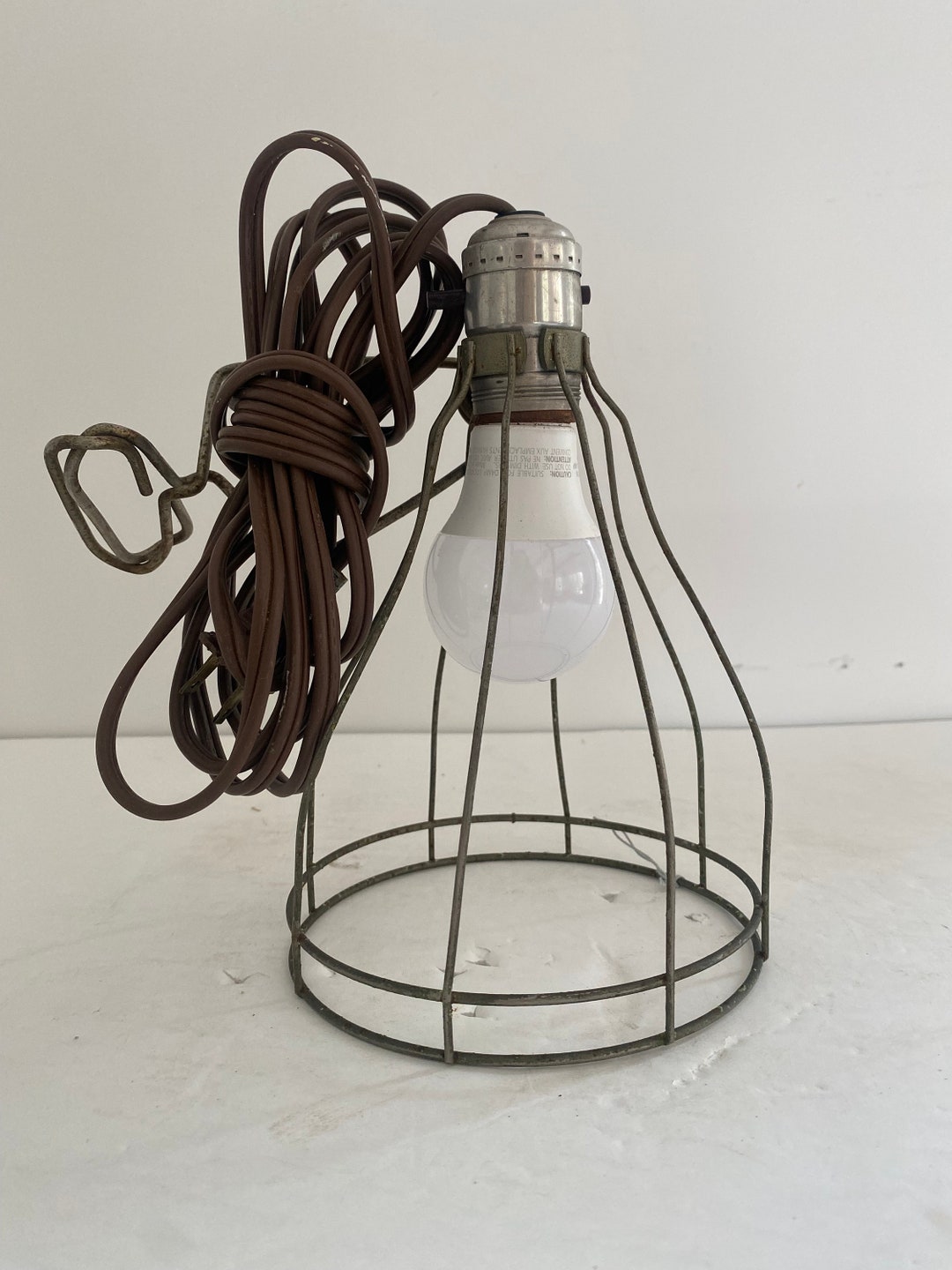 Vintage Industrial Light Bulb Cage - Etsy