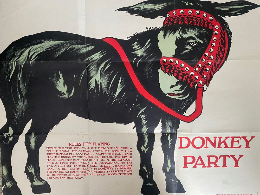 Pin the Tail on the Donkey Banner - Etsy