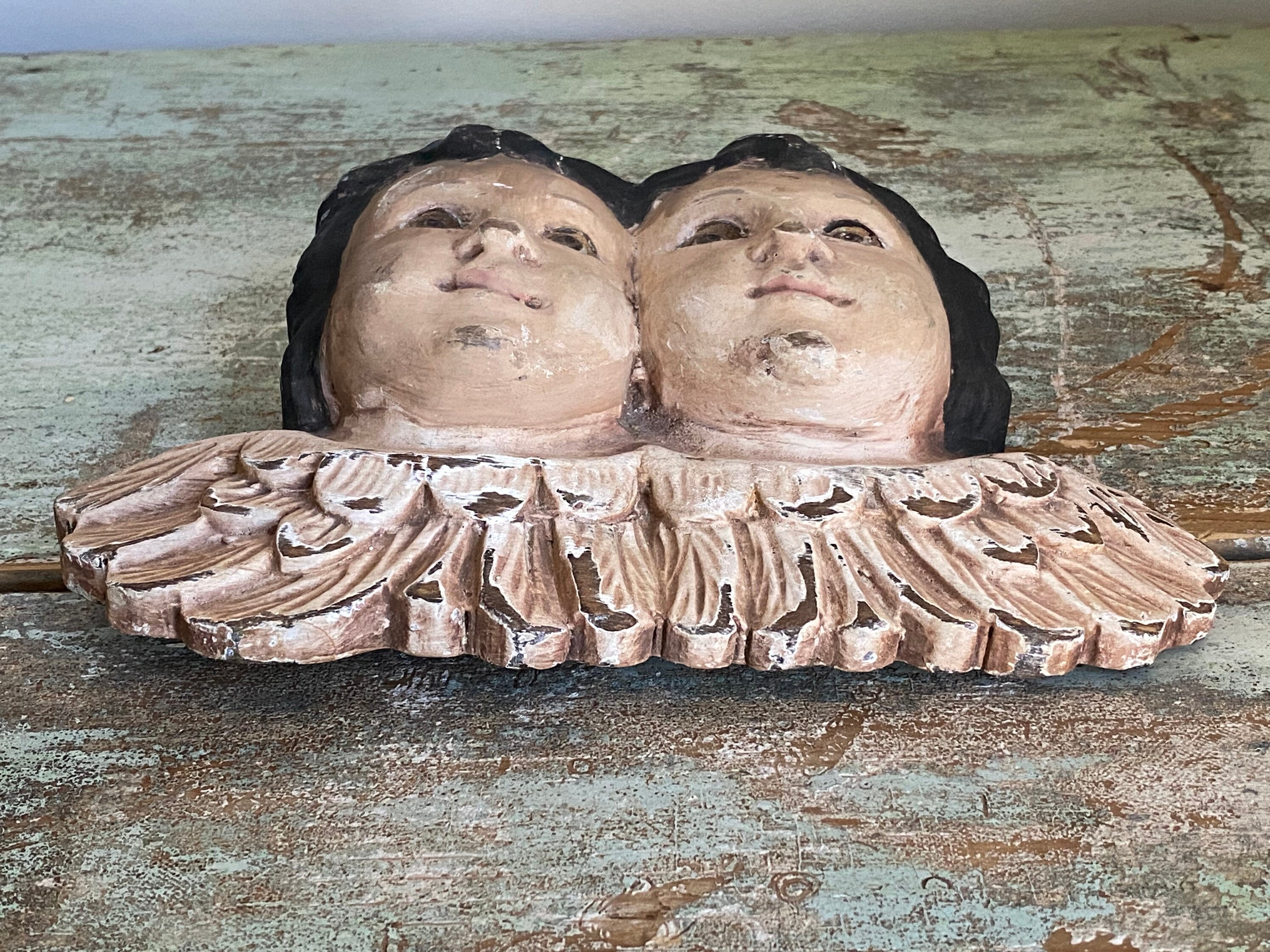 Vintage Hand Carved Cherub Face - Etsy