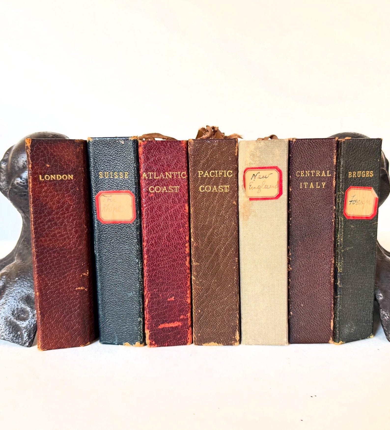 Vintage Antique Small Hard Paper and Leather Binders. - Etsy