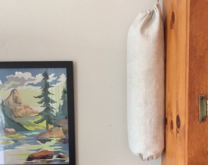 Linen Grocery Bag Holder / Plastic Bag Holder / Natural Linen / Simple ...