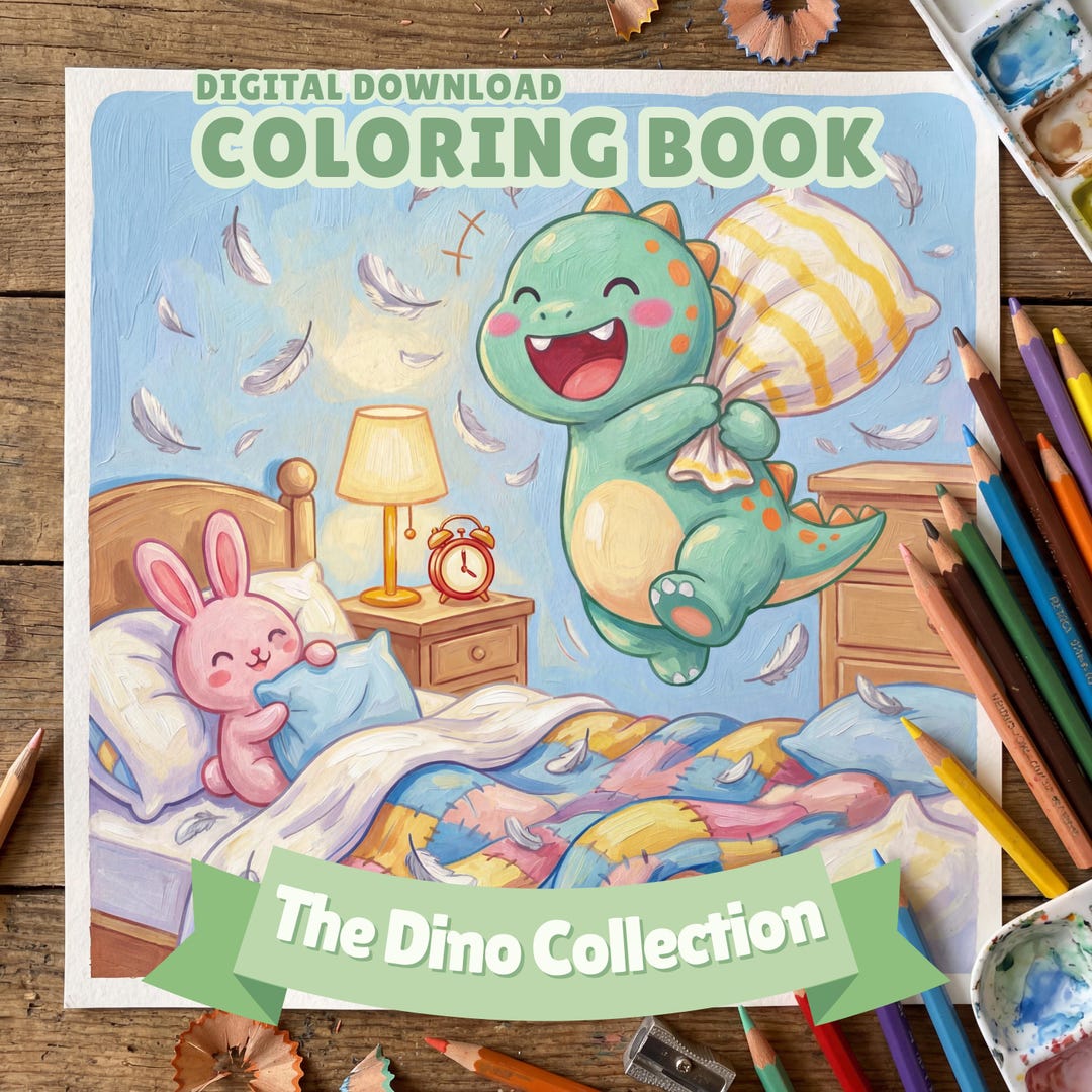 Dinosaur Coloring Book, Bold and Easy Toddler Coloring Pages, Comfy ...