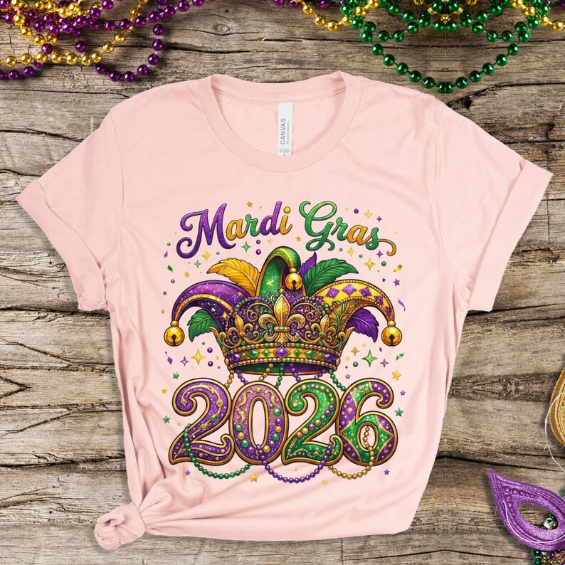 Mardi Gras 2026 Jester Hat Crown, DTF Heat Transfer: New Orleans ...