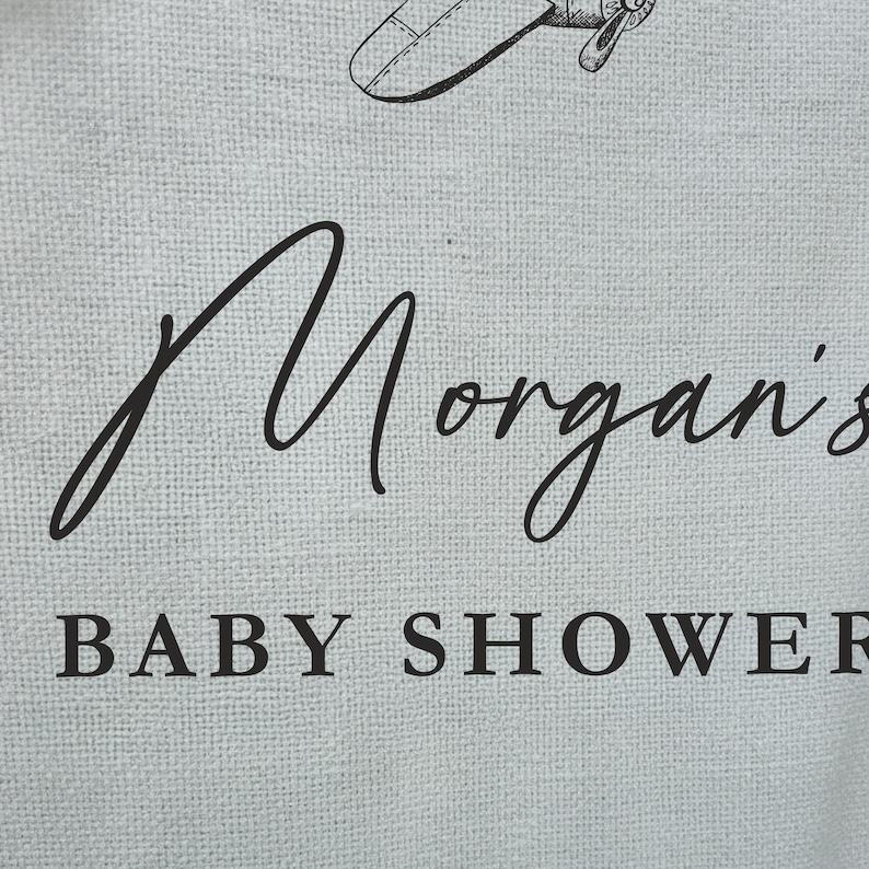 Custom Baby Shower Welcome Sign - Baby in Bloom Fabric Banner -custom ...