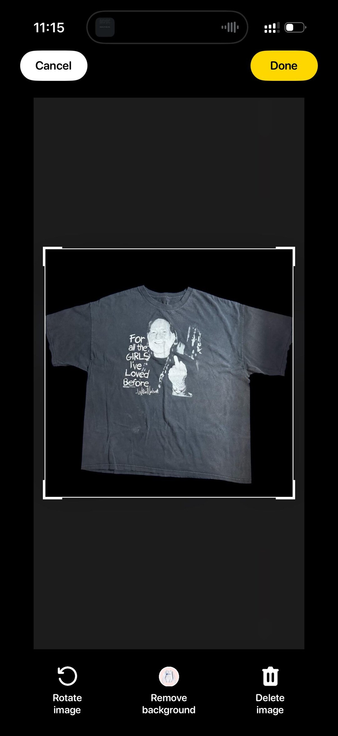 Willie Nelson Graphic T Shirt XXL Black “for All the Girls I’ve Loved ...