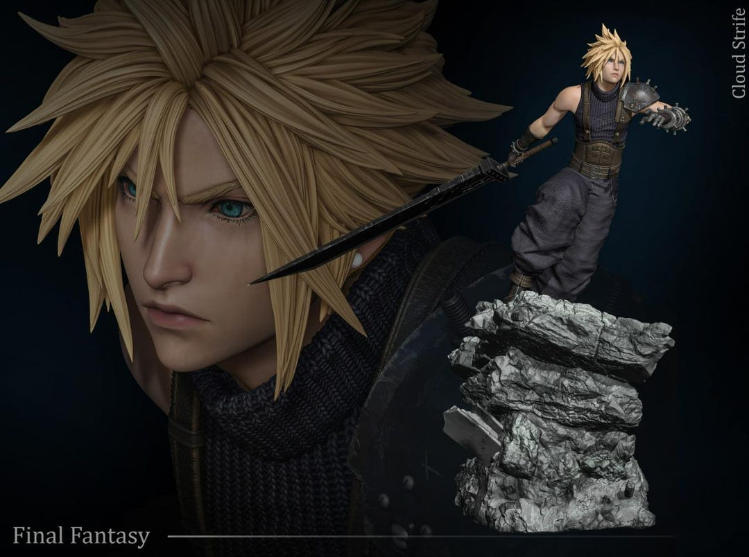 Cloud Strife STL | Final Fantasy VII, Buster Sword Warrior (3D ...
