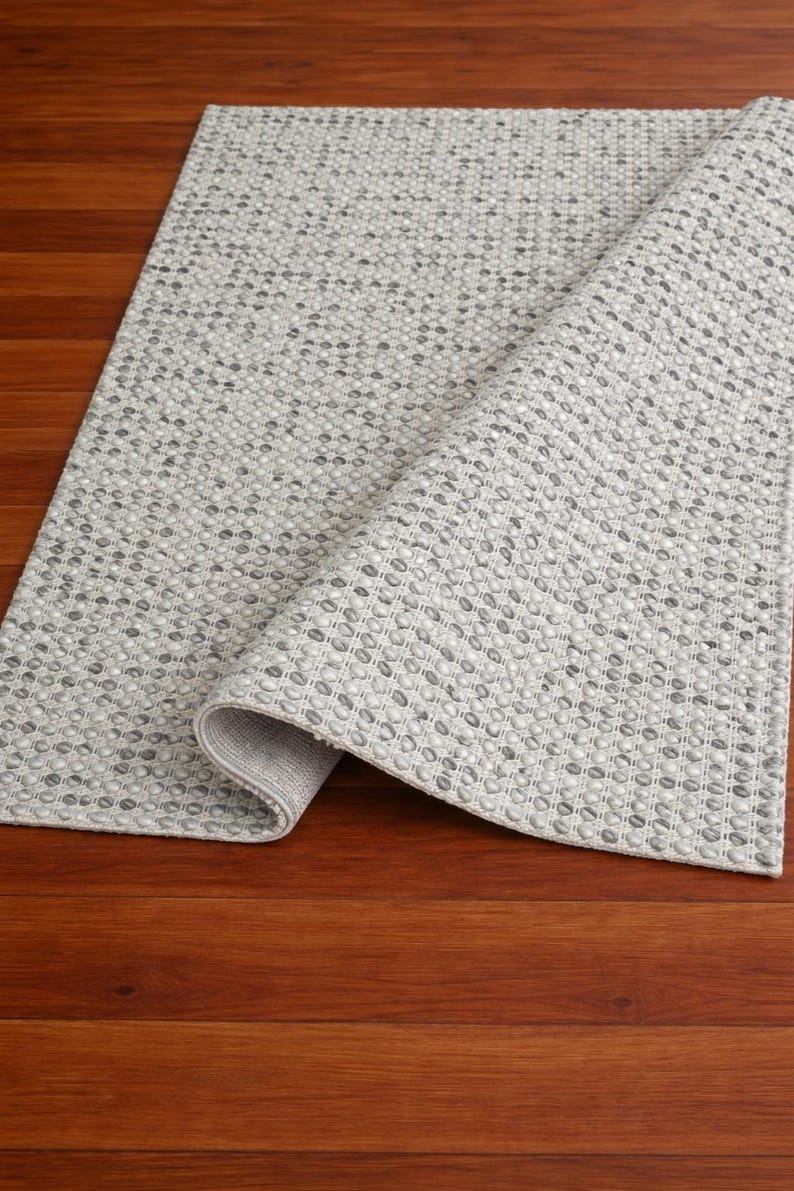 Buy Dhurrie Wool & Cotton Area Rug for Living Room Bedroom – Modern ...