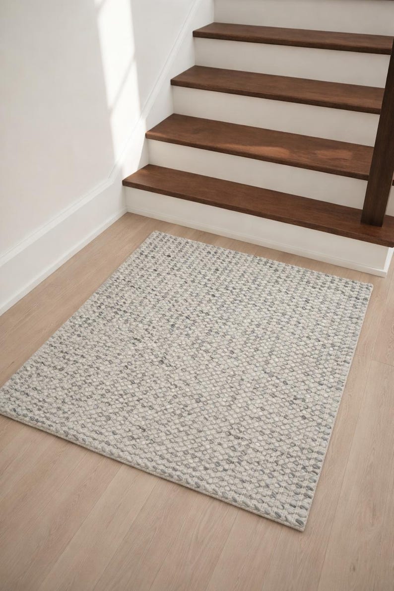 Buy Dhurrie Wool & Cotton Area Rug for Living Room Bedroom – Modern ...