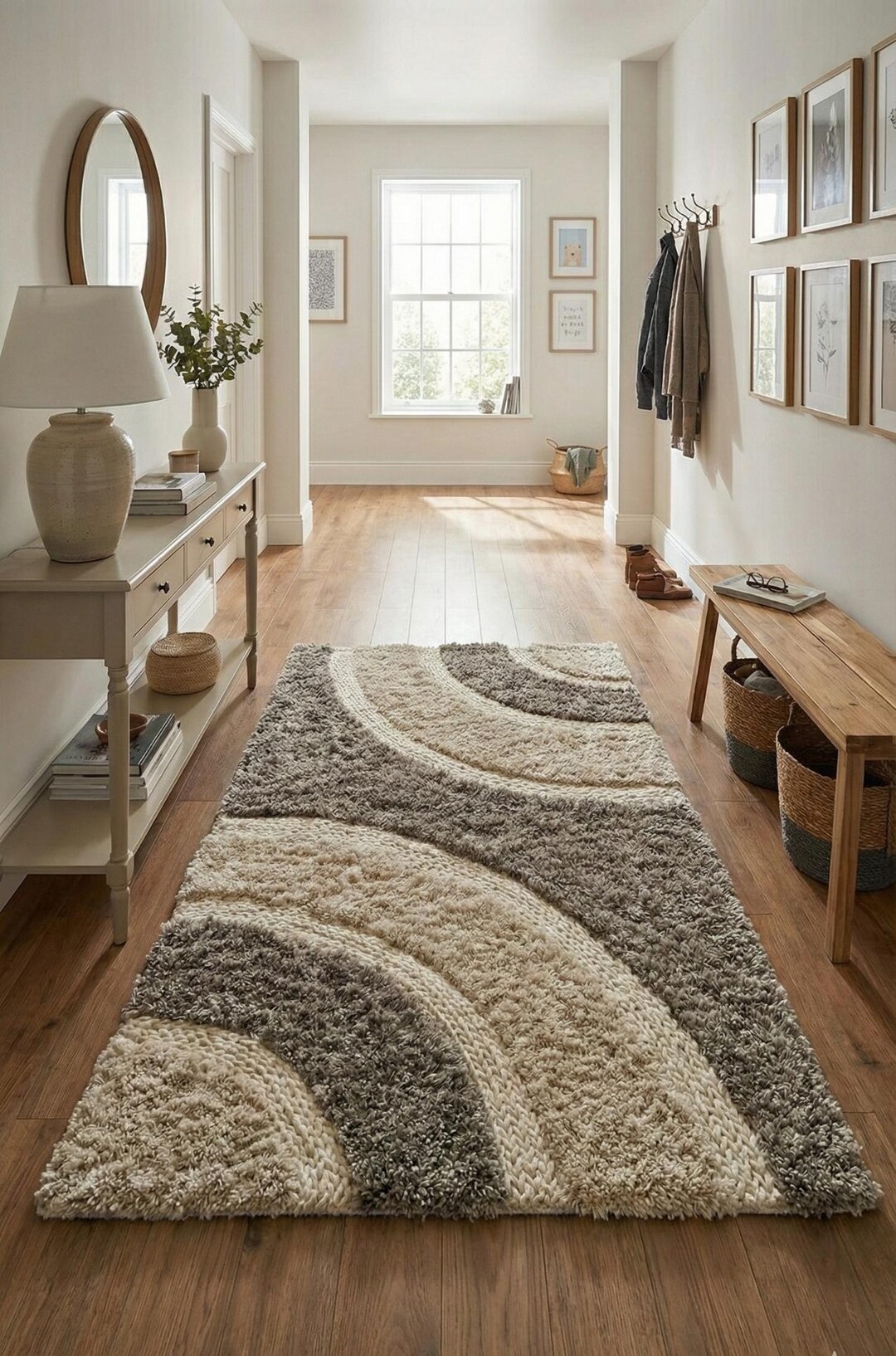 Buy Modern Wool Area Rug – Table Tuff, Indian Machine-made Carpet ...