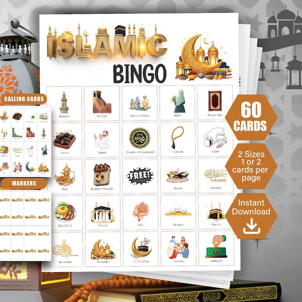 Ramadan Bingo Cards - Etsy