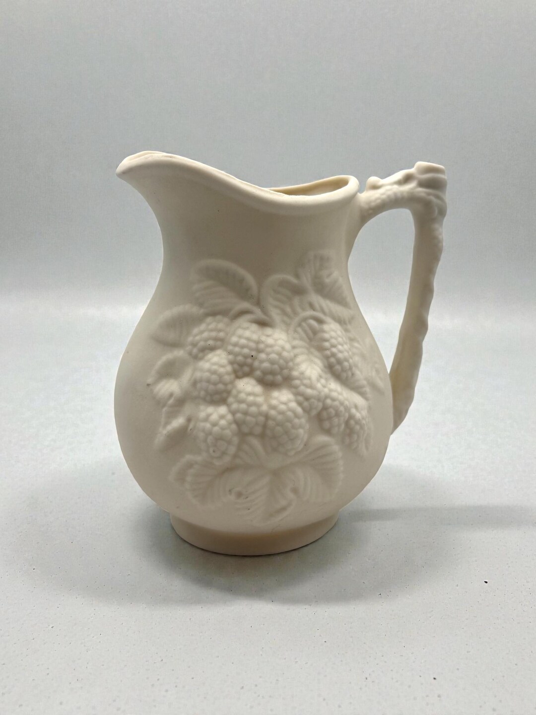 Antique Parian Ware Pitcher | Rouse Tarians Paris | Grape Motif Creamer ...