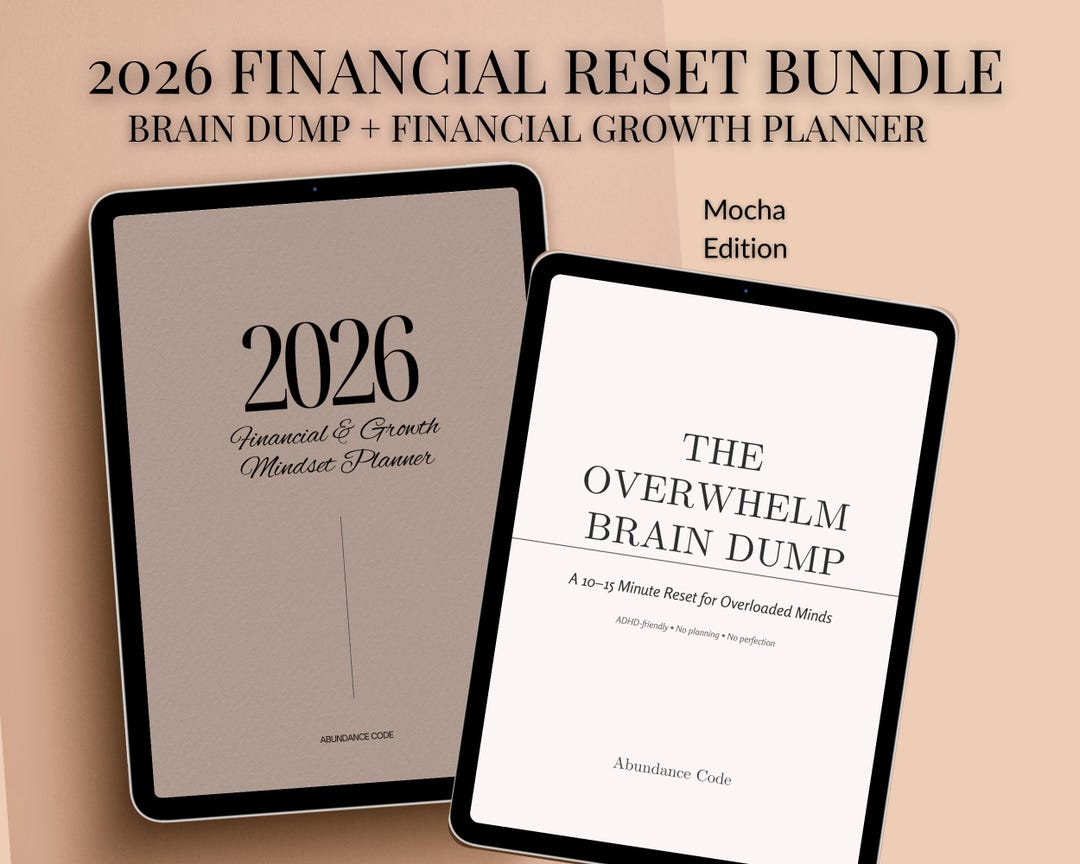 2026 Financial Reset Bundle | Brain Dump + Financial Growth Planner ...