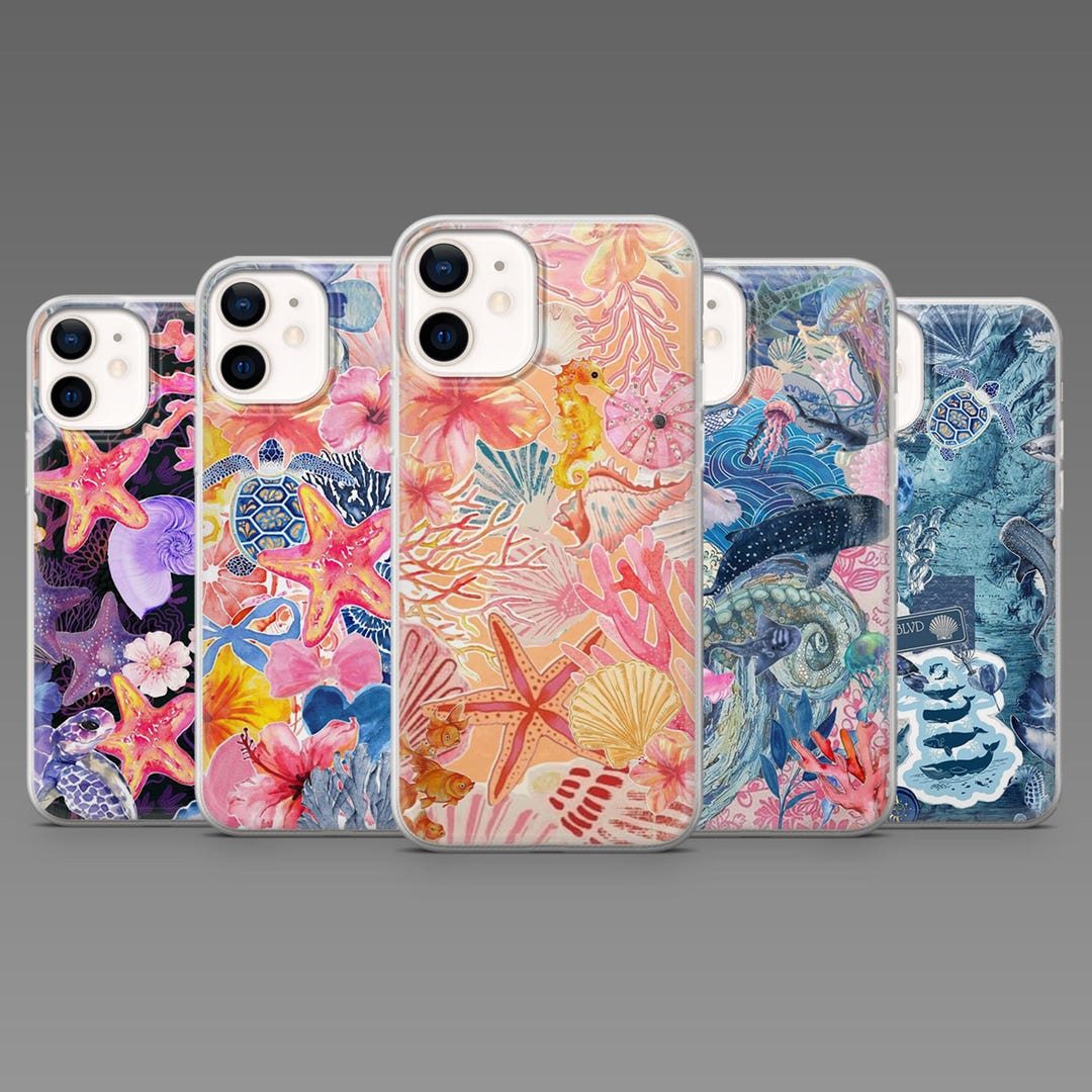 Coral Reef Phone Case Seashell Starfish Cover for iPhone 17pro 16 15 ...