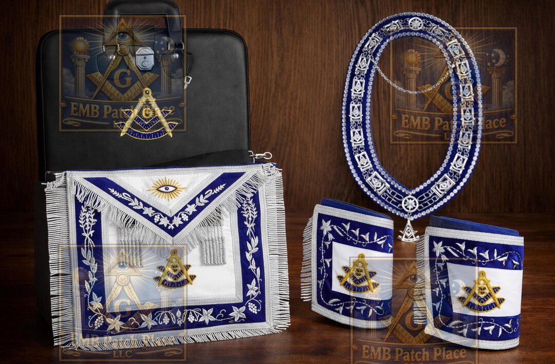 Deluxe Master Mason Apron Set, Blue Lodge Regalia With Case - Etsy