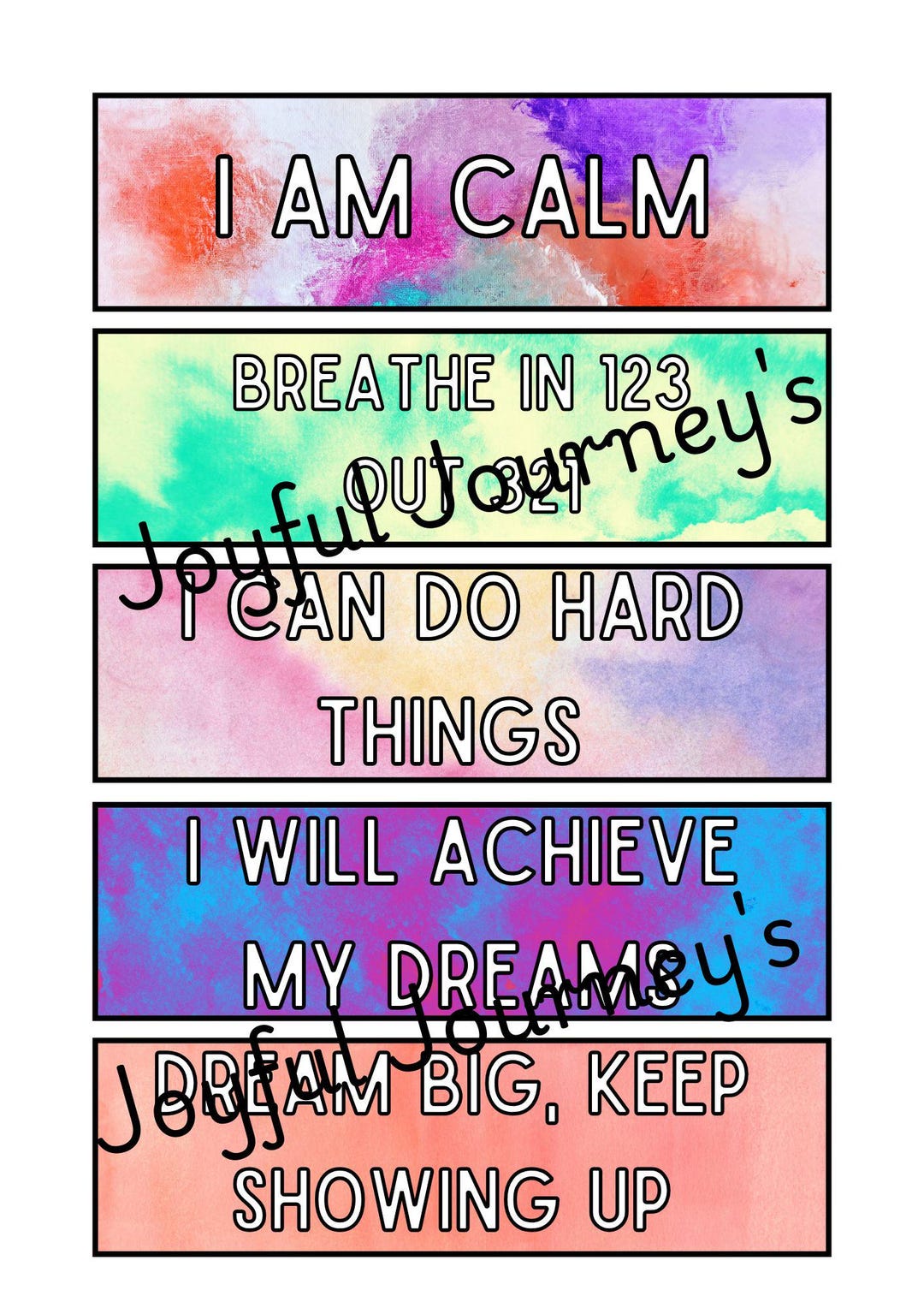 Positive Affirmation Bookmarks Digital Download - Etsy
