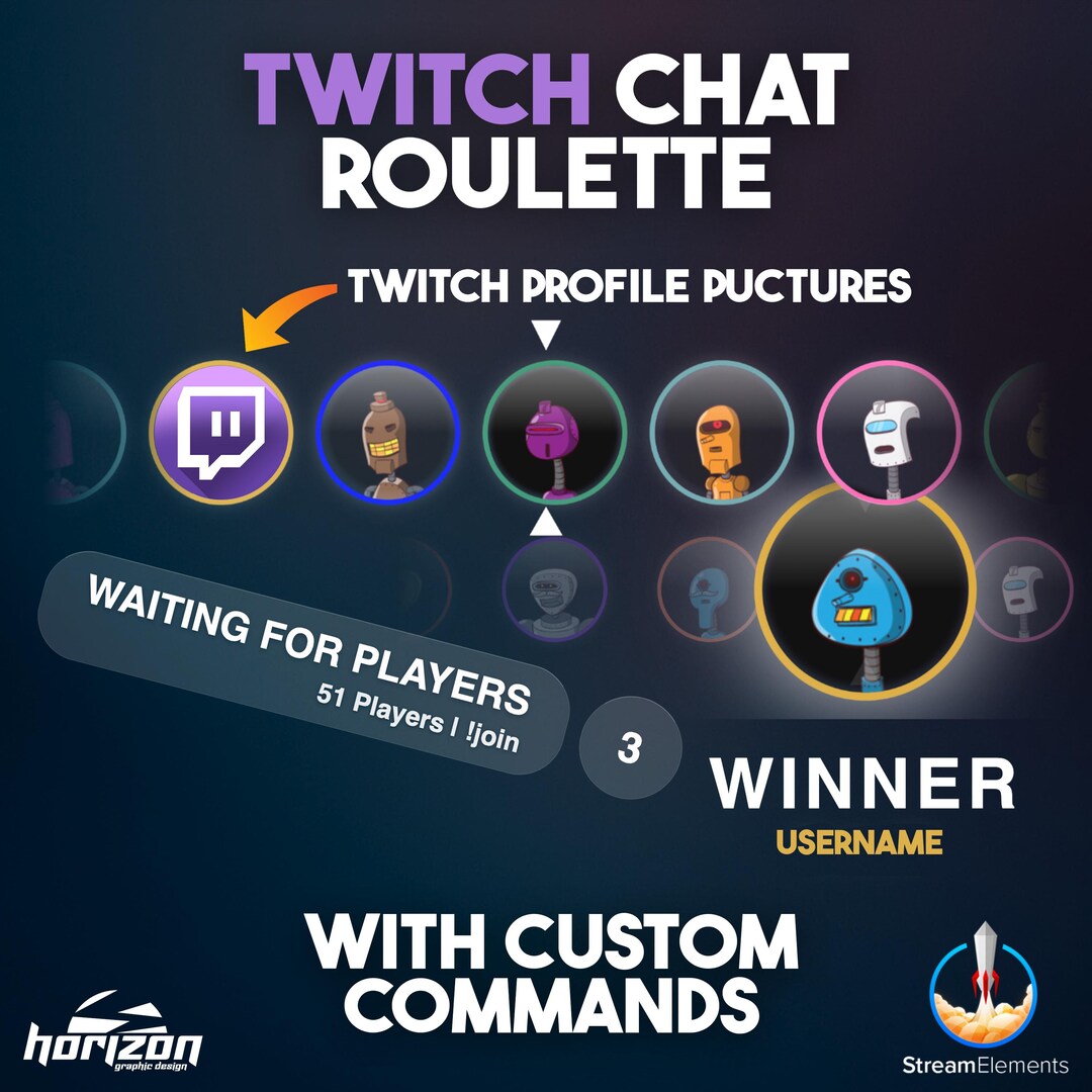 Twitch Roulette Widget for Streamelements | Customizable Chat Game ...