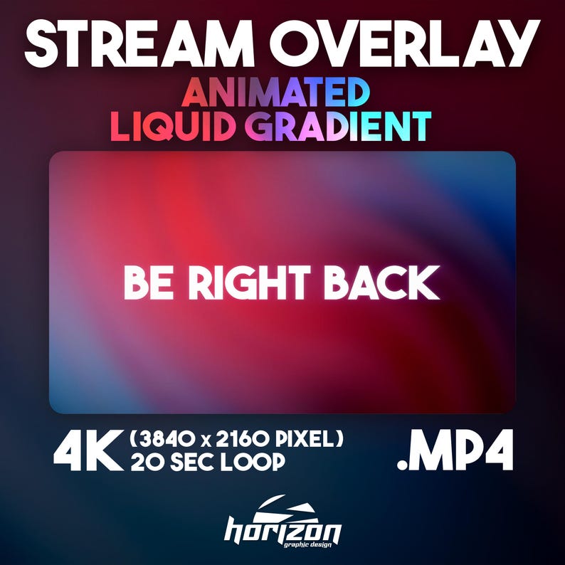 Fire & Ice Animated Stream Overlay Package | 4K Liquid Gradient ...