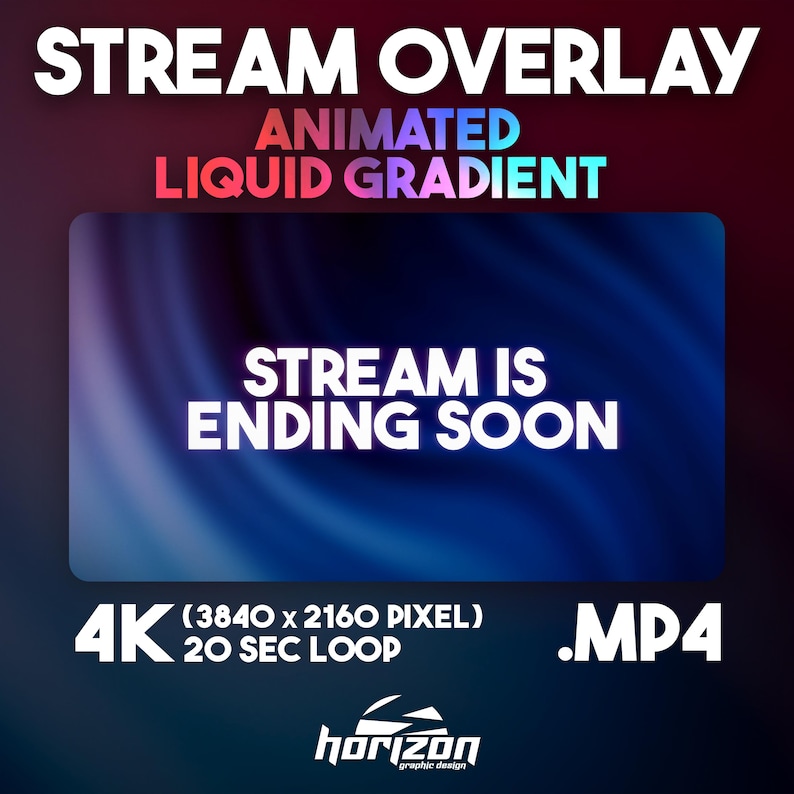 Fire & Ice Animated Stream Overlay Package | 4K Liquid Gradient ...
