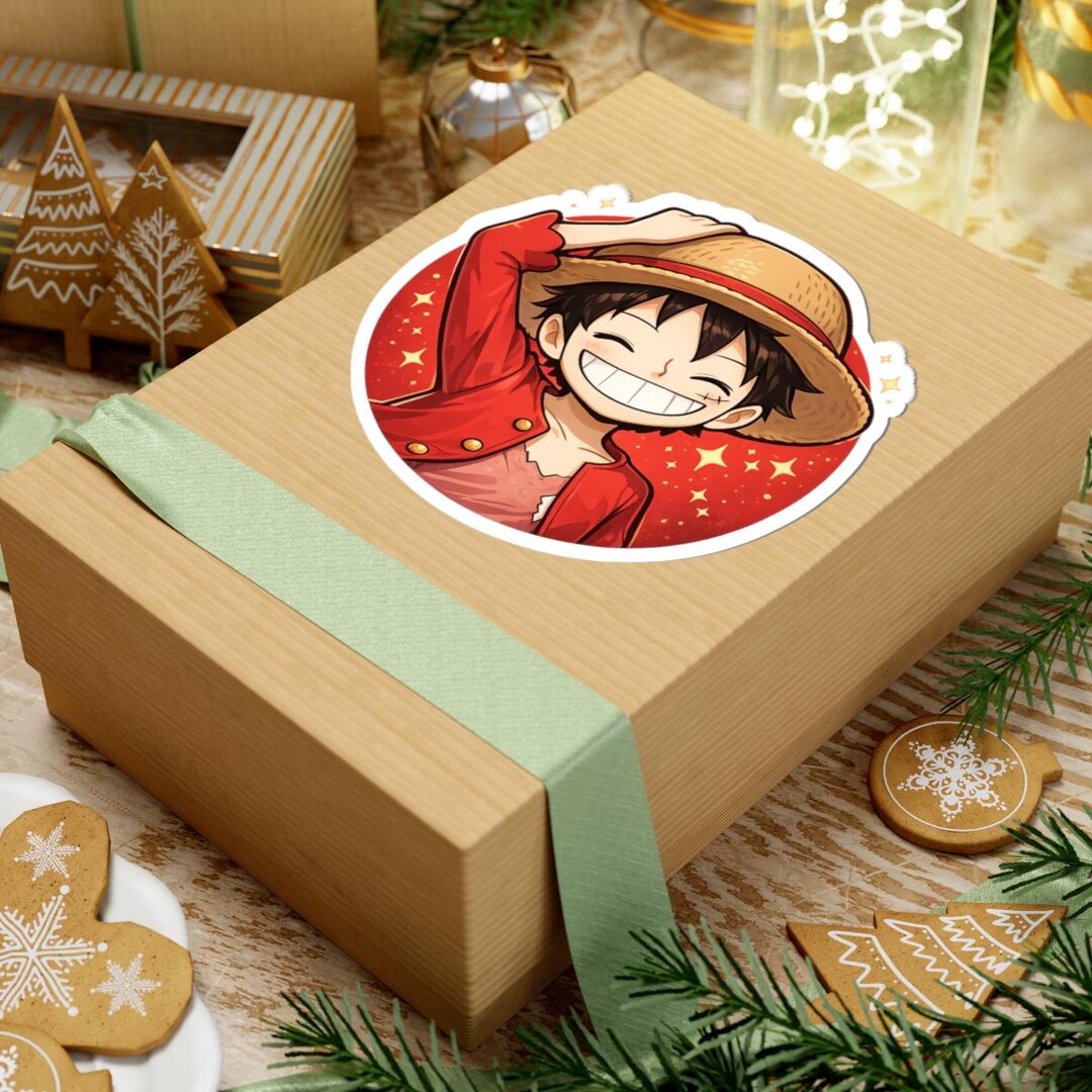 One Piece Anime Sticker | Smiling Straw Hat Pirate Vinyl Decal - Etsy