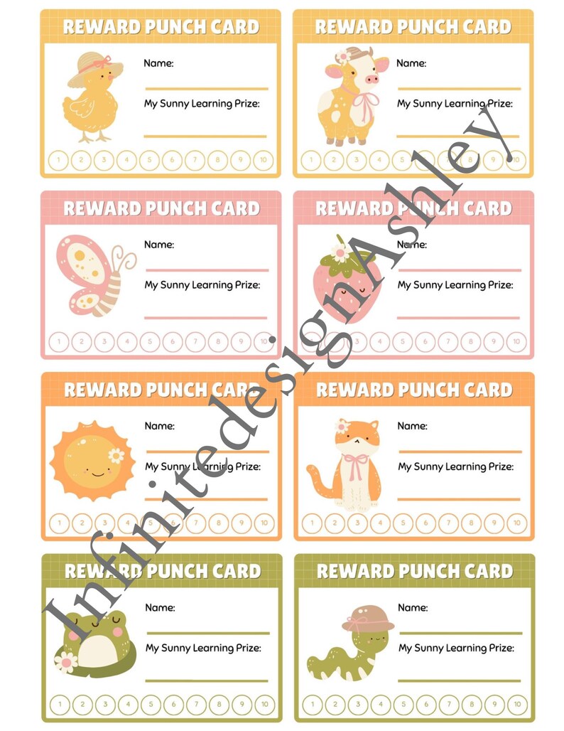 Printable Punch Cards - Etsy