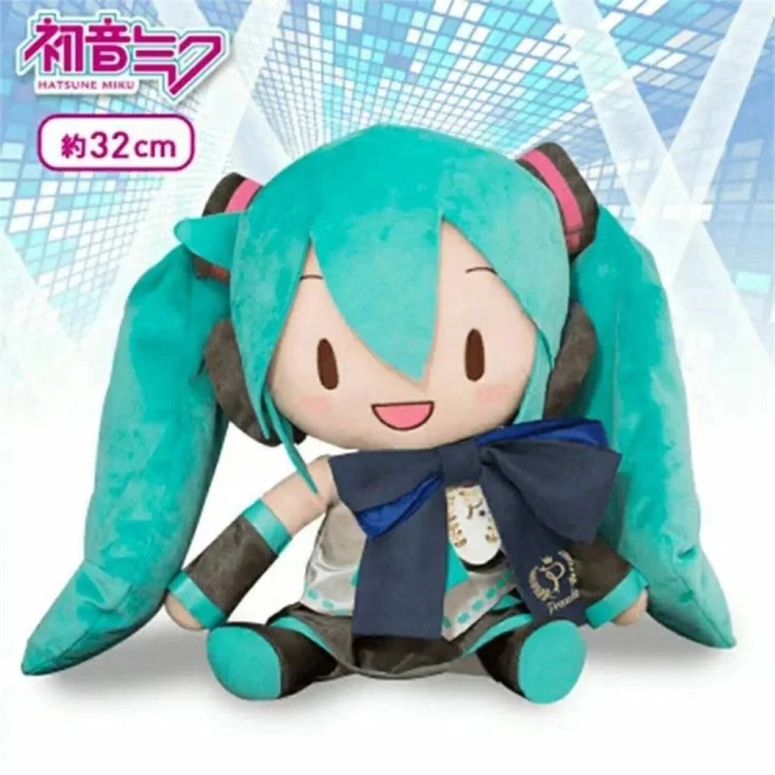 32cm Kawaii Hatsune Miku Plush Doll Anime New Bow Miku Preciality Plush ...