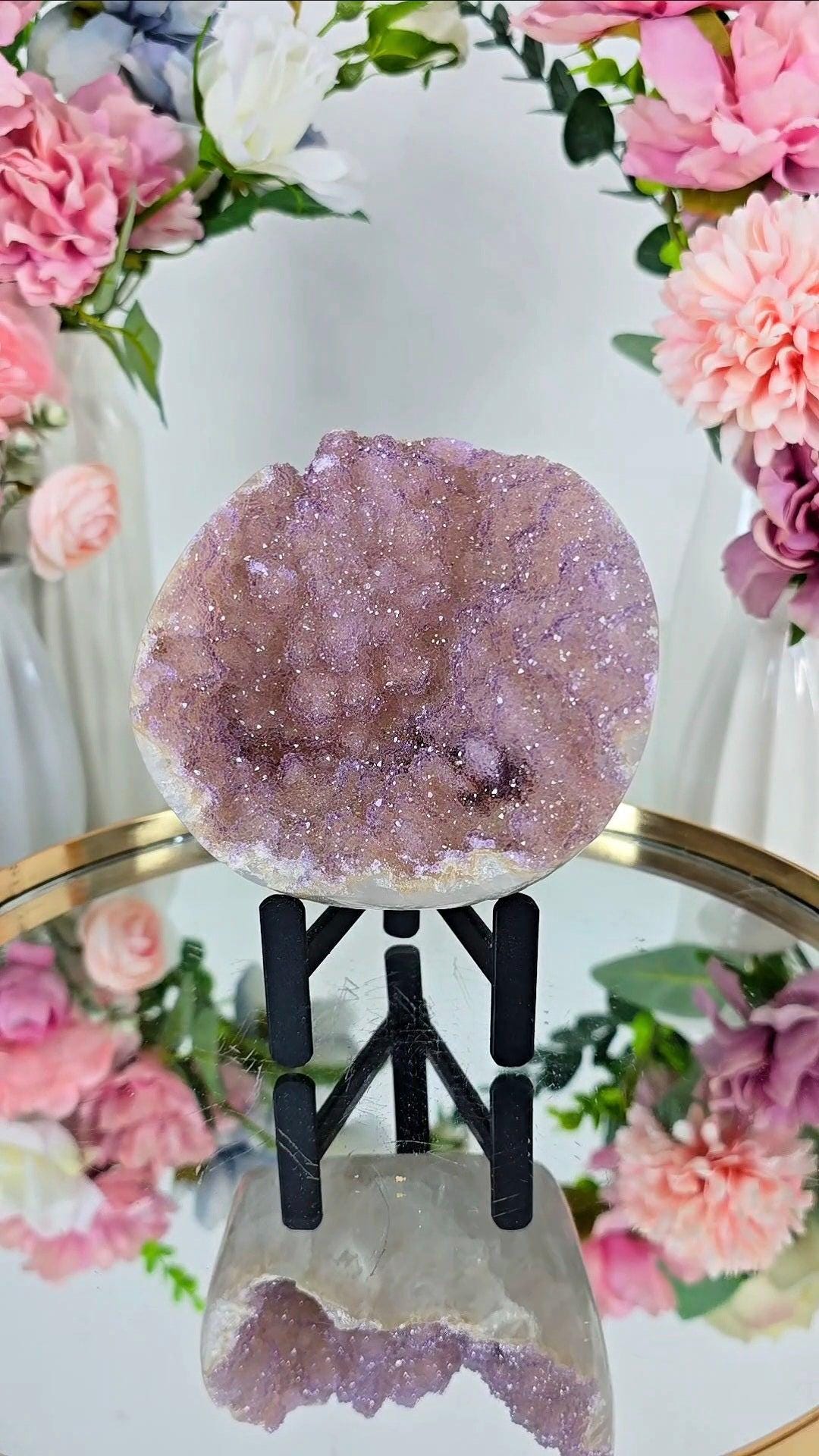 Rainbow Amethyst Piece on Stand - Etsy