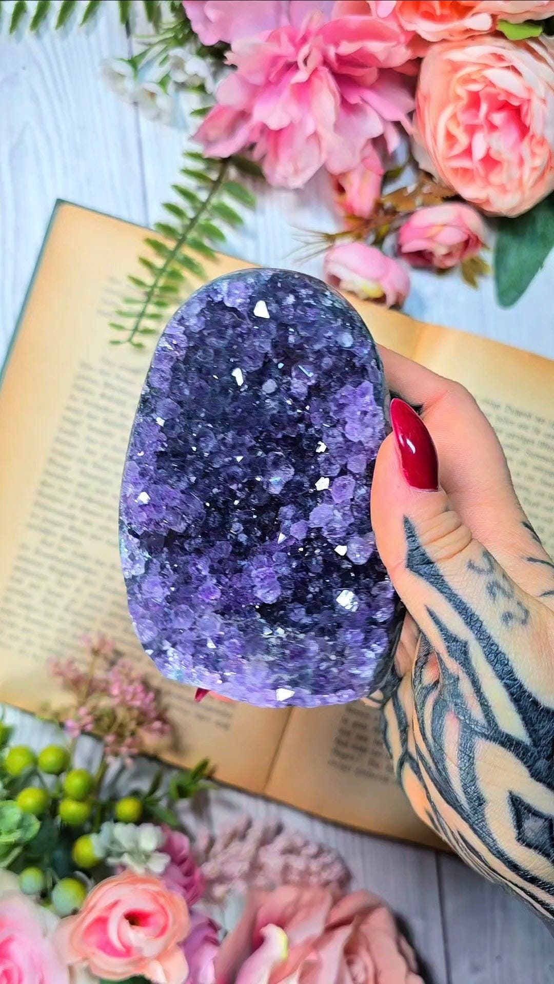 Green|purple Rainbow Amethyst Cut Base R28 - Etsy