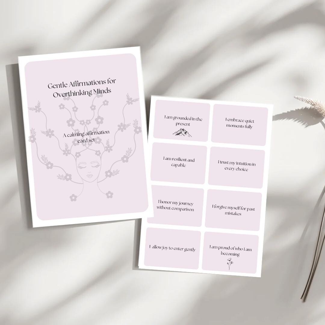 Gentle Affirmations for Overthinking Minds – Printable Calming ...