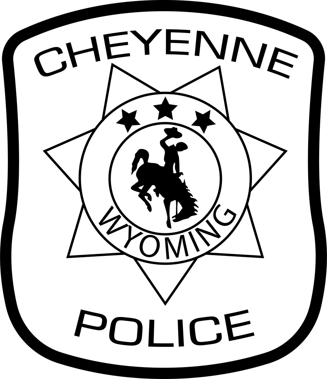 Wyoming Cheyenne Police Patch Svg File - Etsy